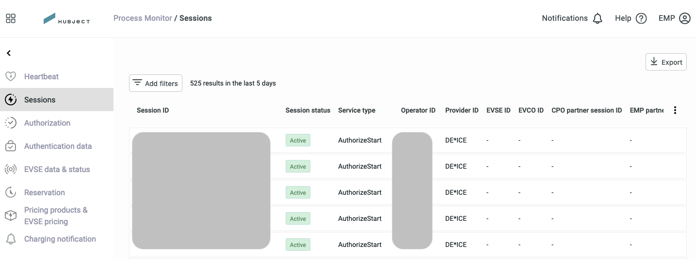 Section descriptions – Hubject