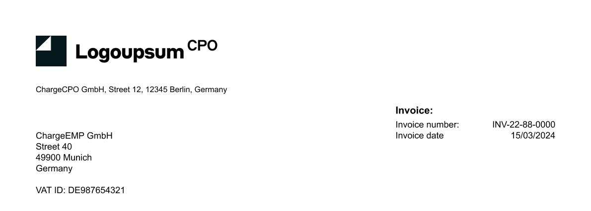 Invoice Template – Hubject
